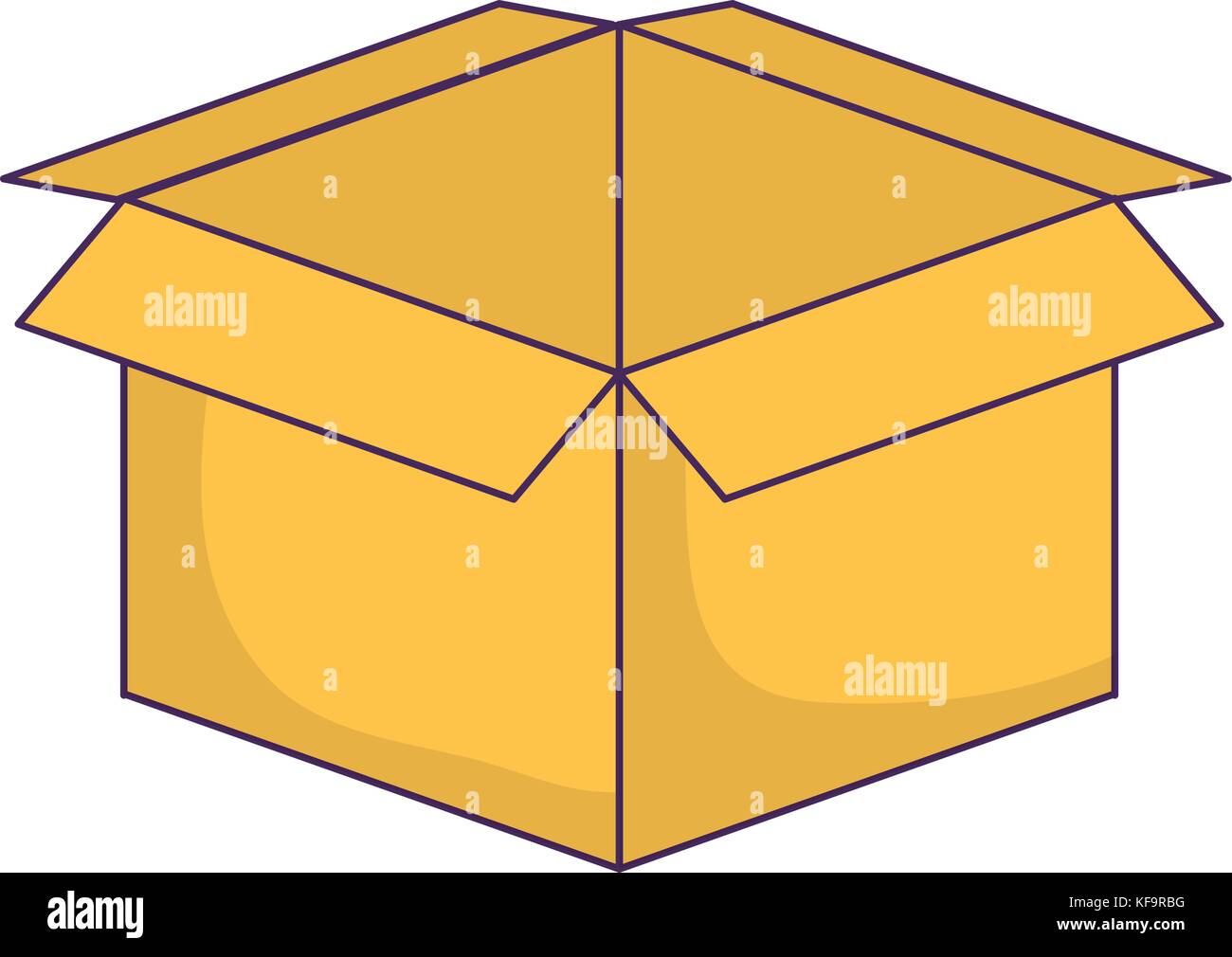 Karton-Box-Symbol auf weißem Hintergrund-Vektor-illustration Stock ...