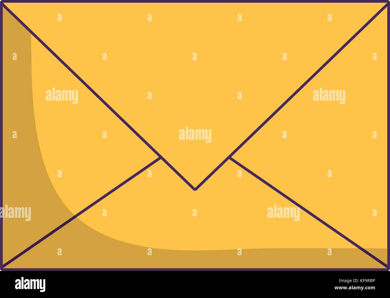 Briefumschlag-Symbol auf weißem Hintergrund-Vektor-illustration Stock ...