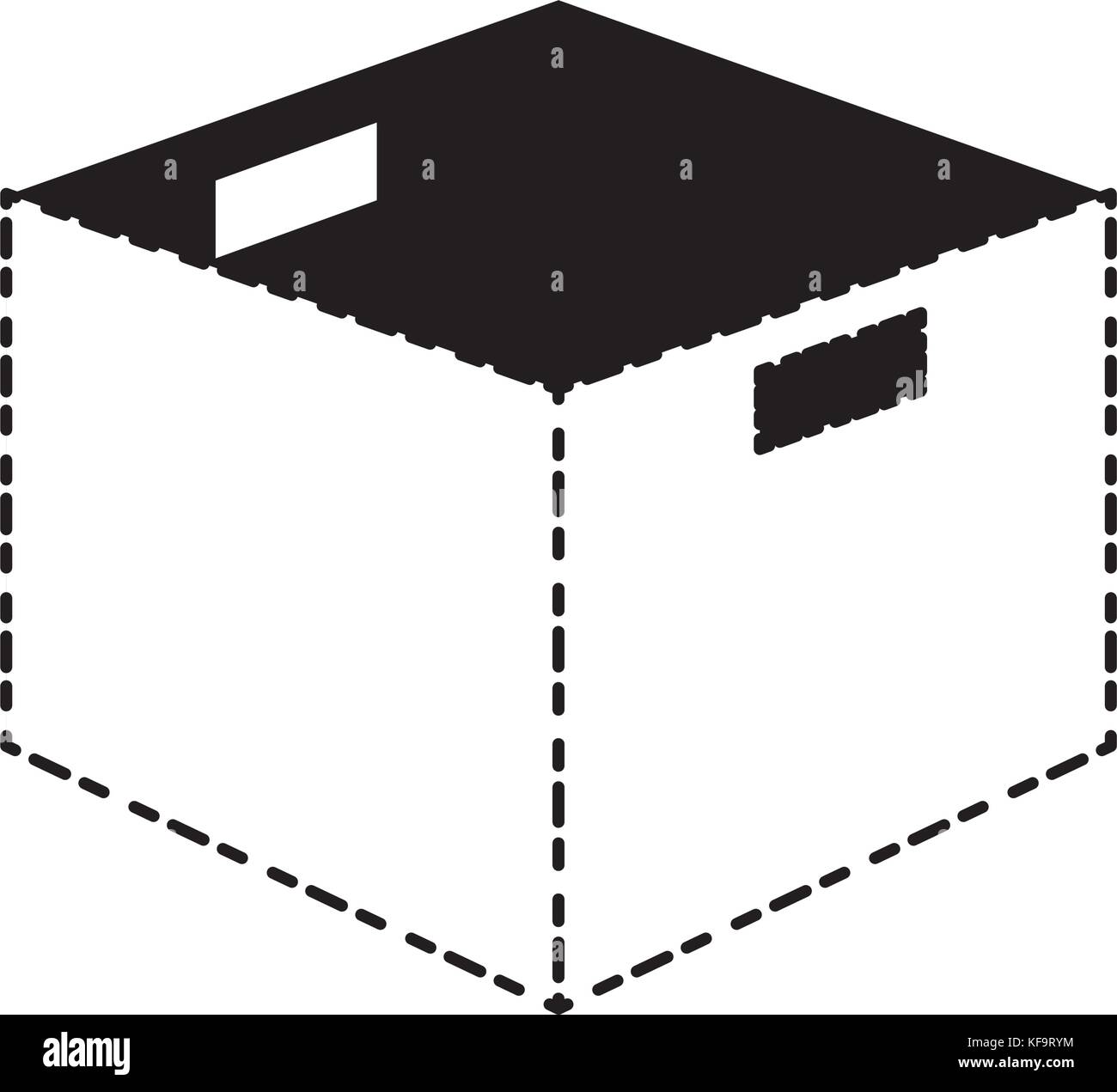Karton-Box-Symbol auf weißem Hintergrund-Vektor-illustration Stock ...
