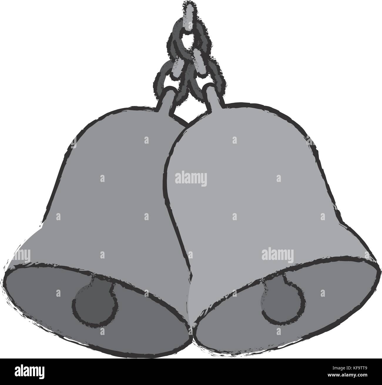 Glocken-Symbol auf weißem Hintergrund-Vektor-illustration Stock ...