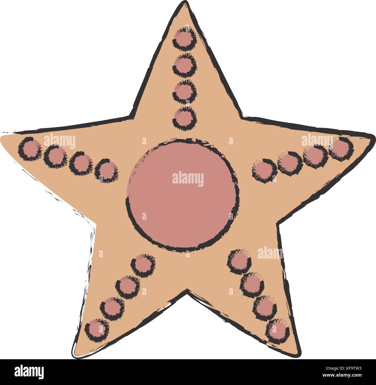 Seestern-Symbol auf weißem Hintergrund-Vektor-illustration Stock ...