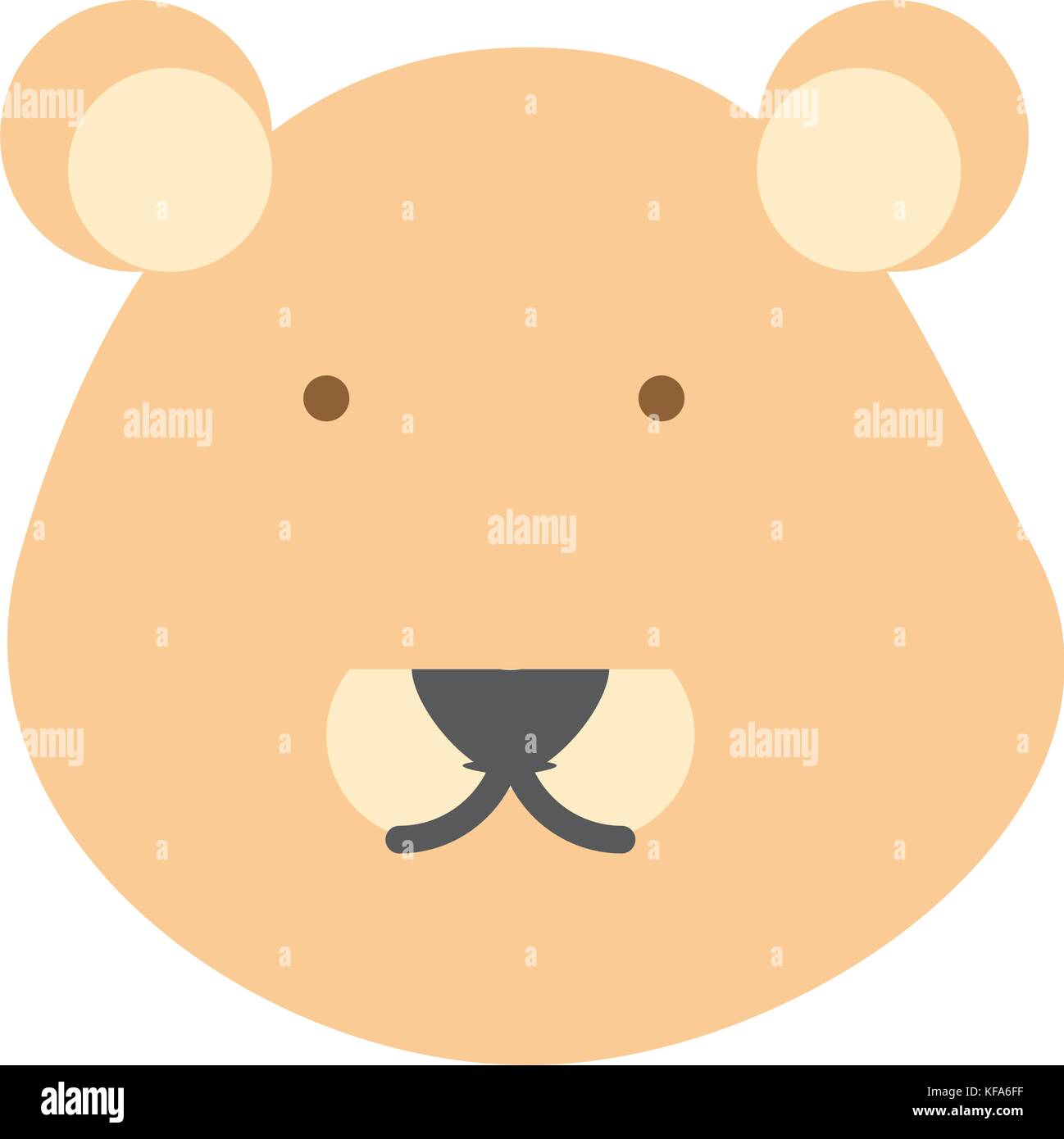 Cartoon Löwin Symbol auf weißem Hintergrund Vector Illustration Stock ...