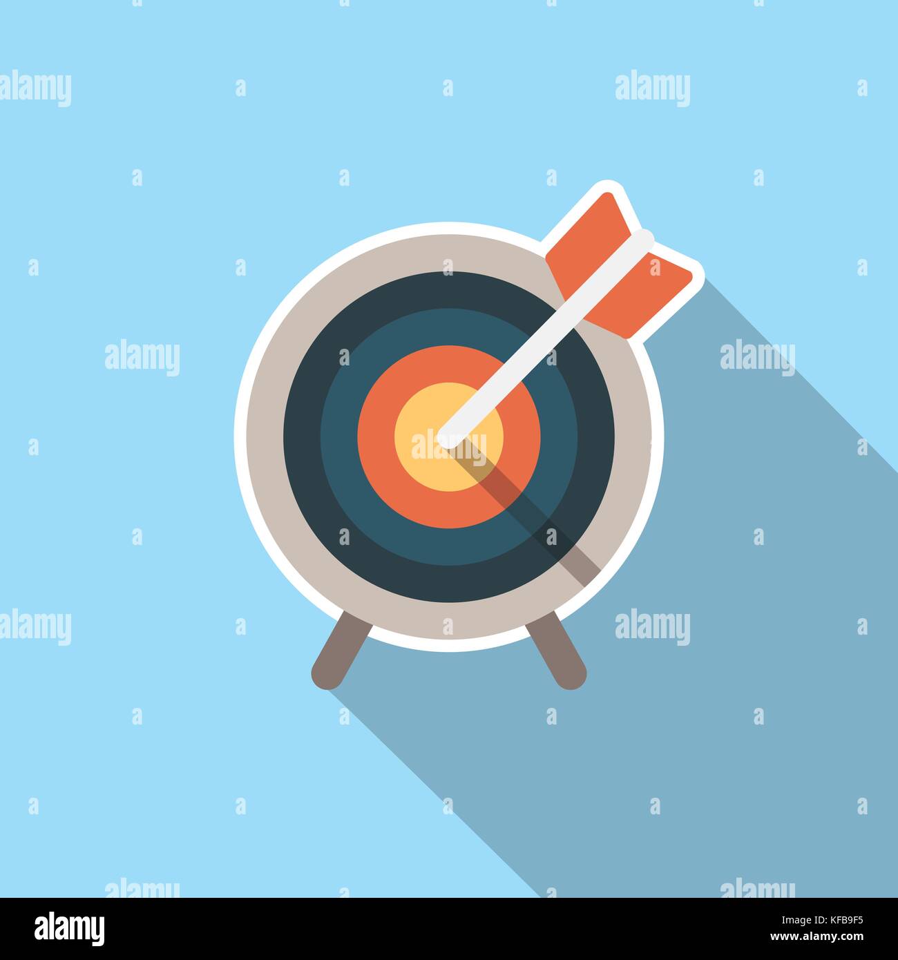 Zielmarkt Symbol w Pfeil und Ständer Stock-Vektorgrafik - Alamy