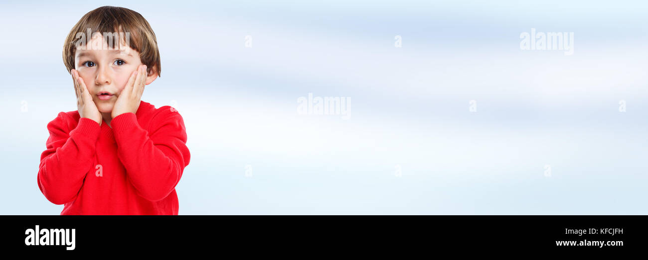 Kind Junge Angst Trauer Angst Angst Angst Emotion Banner kopieren Space ...