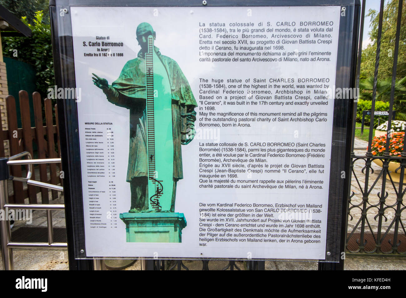 Die San Carlone oder sancarlone oder der Koloss von San Carlo Borromeo ...