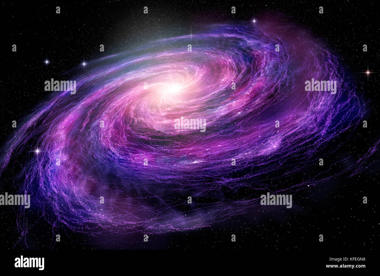 Milky Way Galaxy Illustration Stockfotos und -bilder Kaufen - Alamy