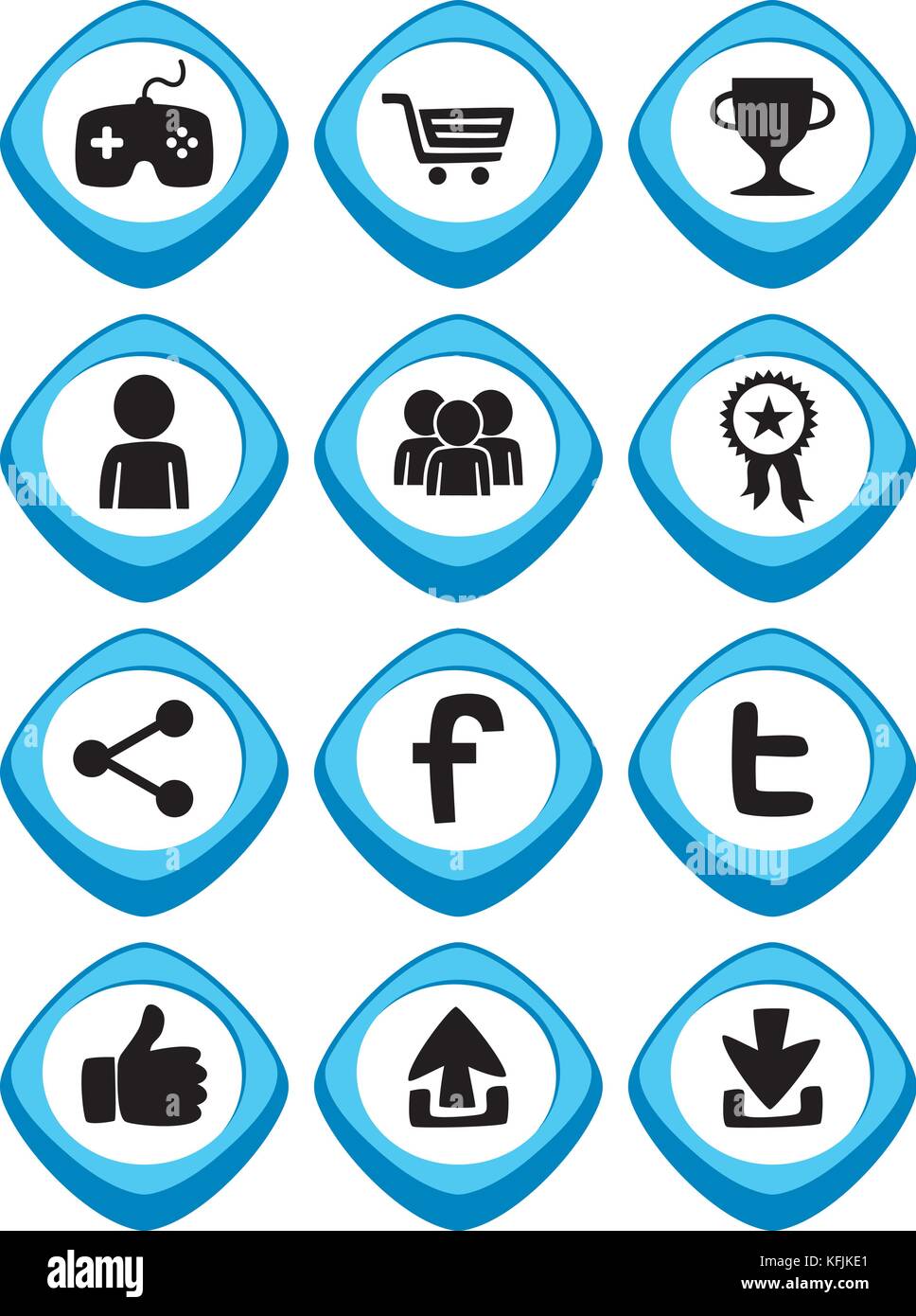 Spiel das Symbol asset Symbol button Vektor Kunst Stock-Vektorgrafik ...