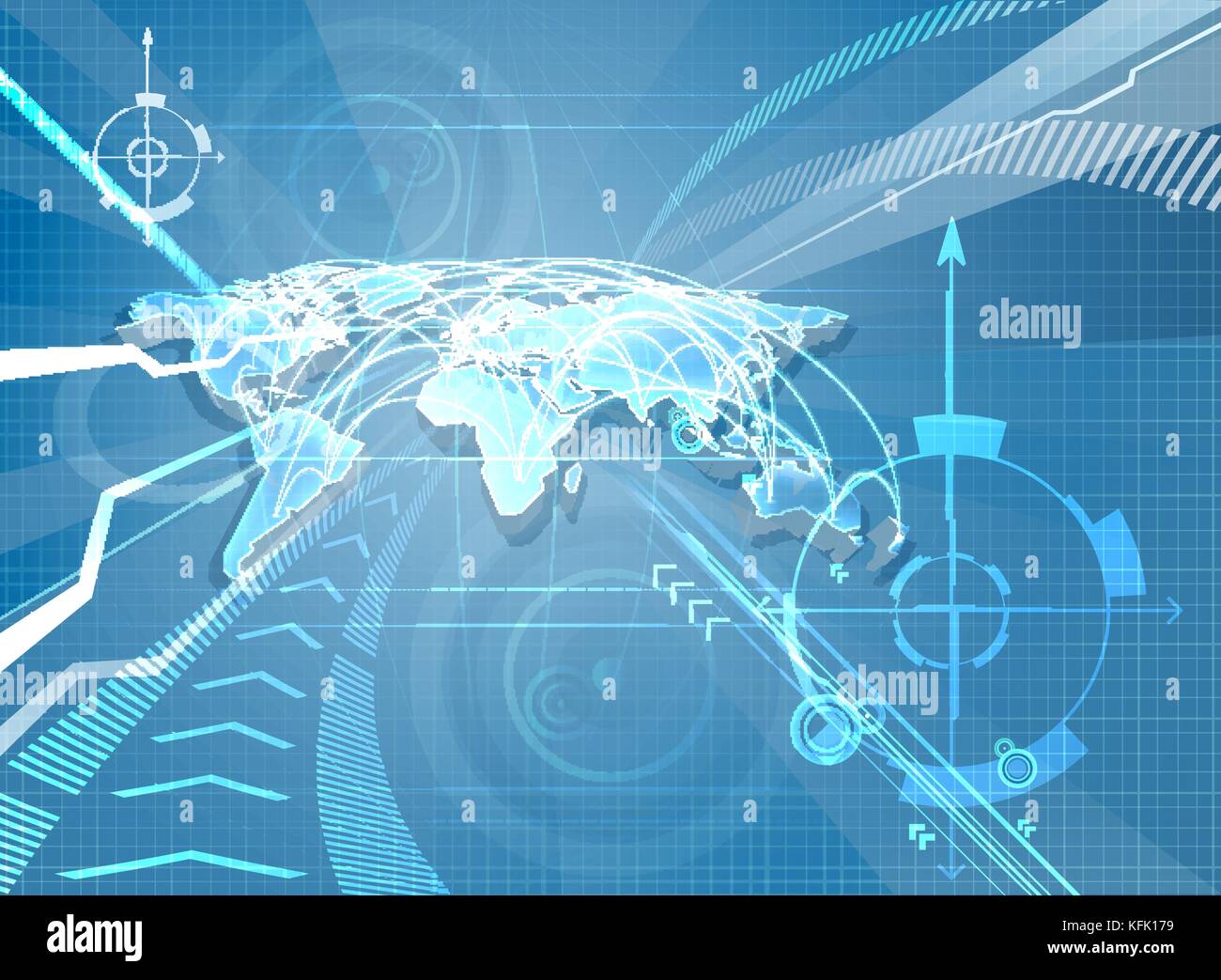 Vernetzung der weltkarte Stock-Vektorgrafiken kaufen - Alamy