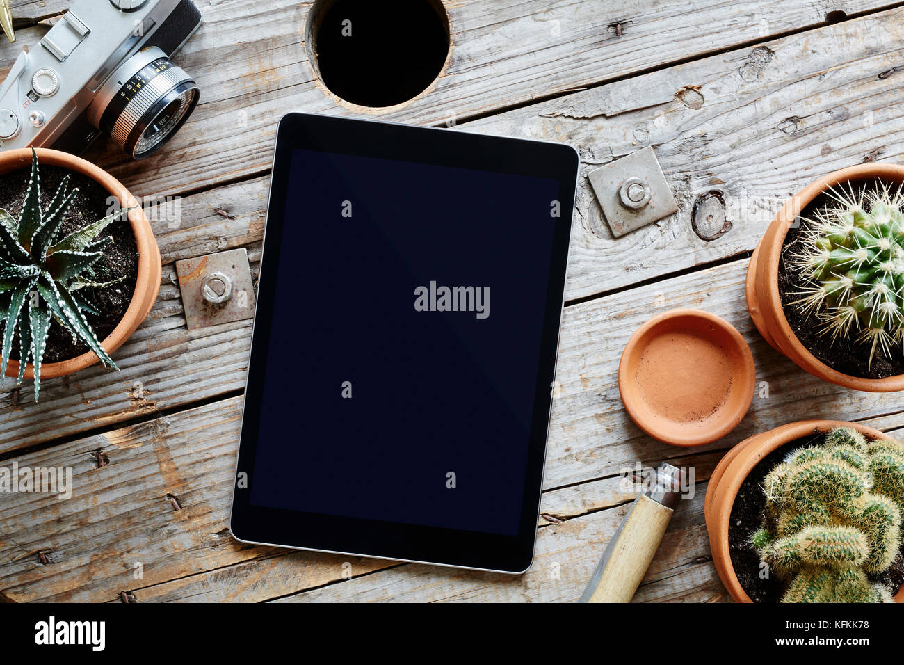 Urban Design Industrial loft Atmosphäre Tablet-PC Stockfotografie - Alamy