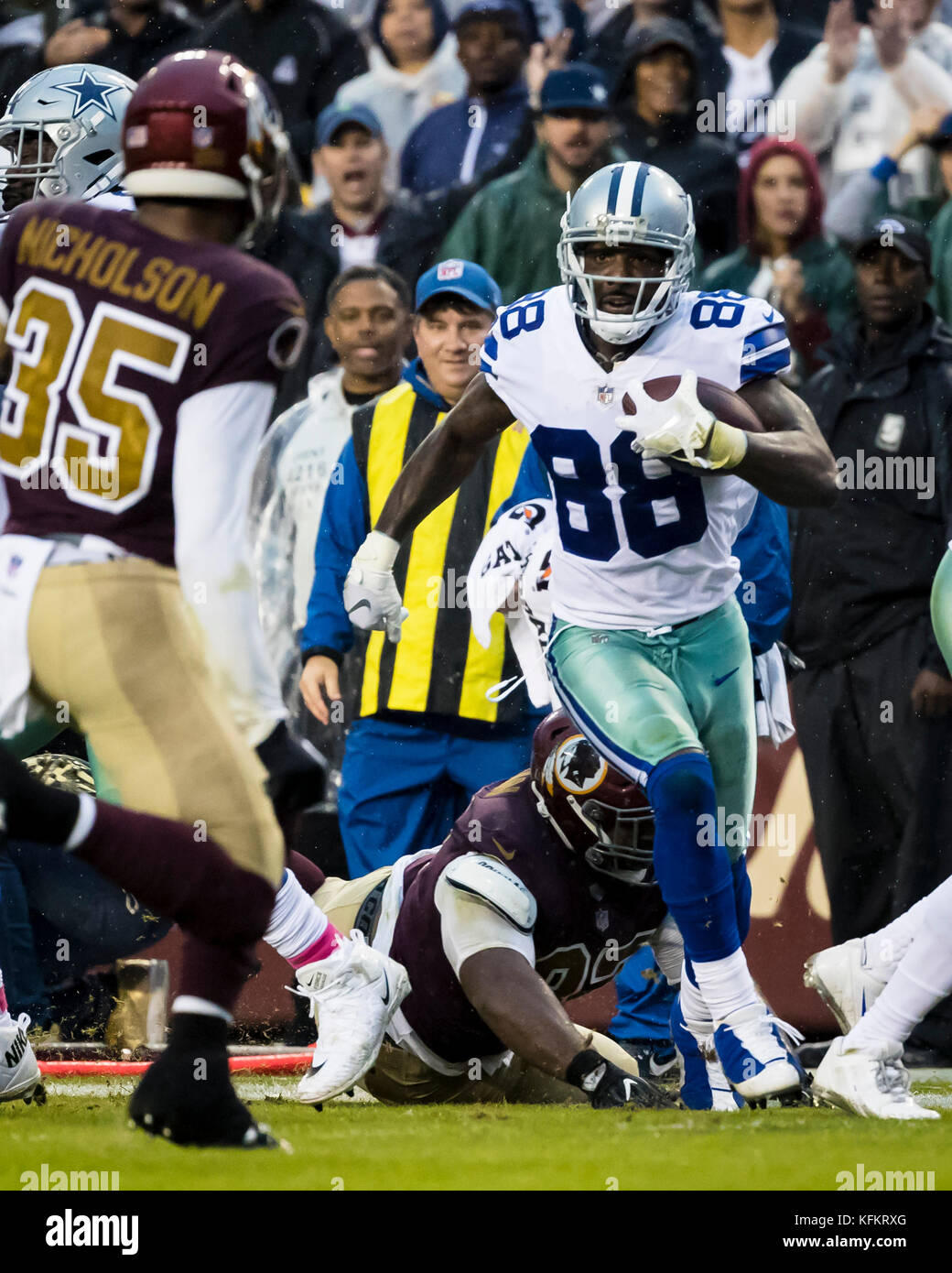 College Park, Maryland, USA. 28 Okt, 2017. Dallas Cowboys wide receiver ...