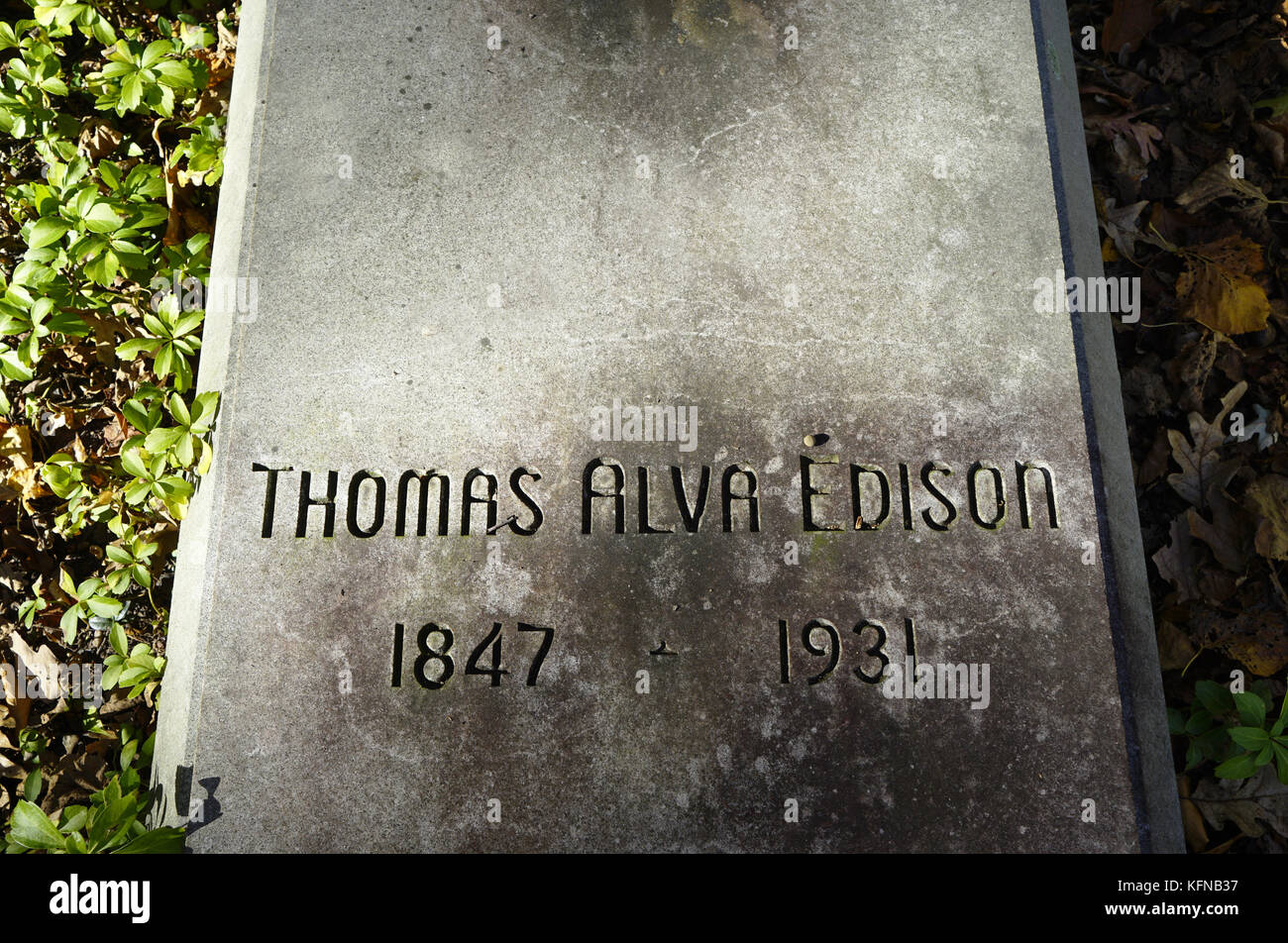 Grab Von Thomas und Mina Edison Stockfotos und -bilder Kaufen - Alamy