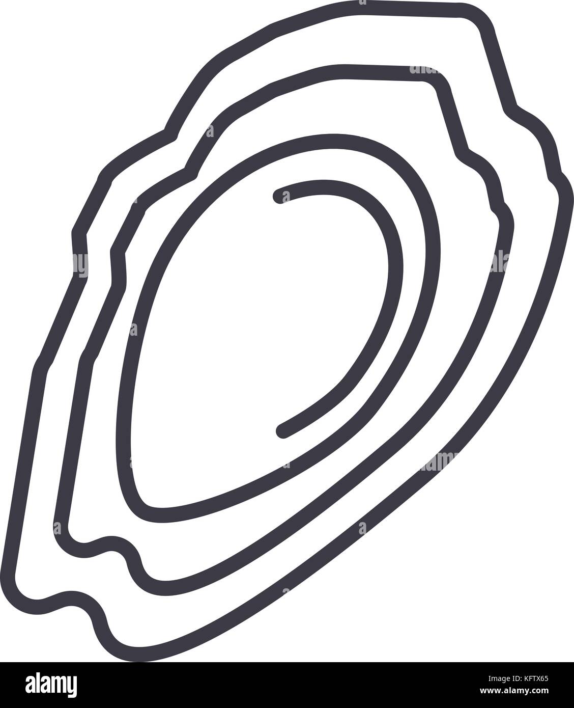 Oyster vektor Symbol Leitung, Zeichen, Abbildung auf Hintergrund ...