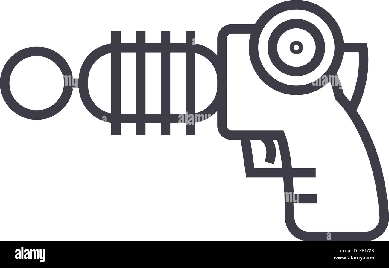 Plasma gun Vektor Symbol Leitung, Zeichen, Abbildung auf Hintergrund ...