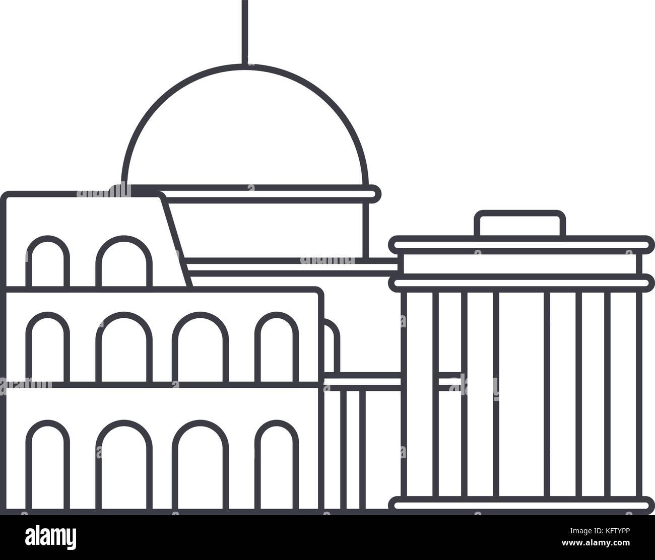 Rom vektor Symbol Leitung, Zeichen, Abbildung auf Hintergrund ...