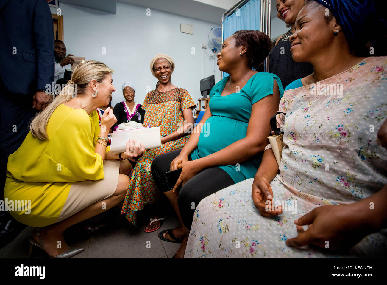 Königin Maxima von den Niederlanden besucht das Subol Hospital, um ...