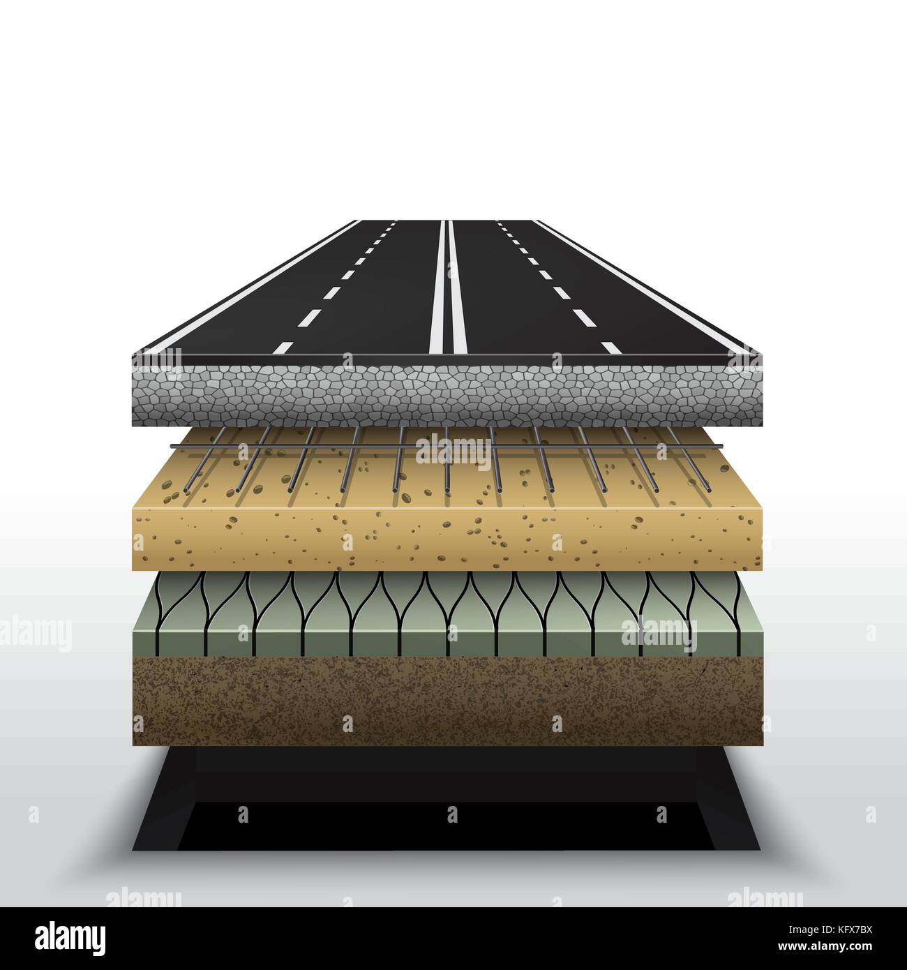 Querschnitt der betondecke Stock-Vektorgrafiken kaufen - Alamy