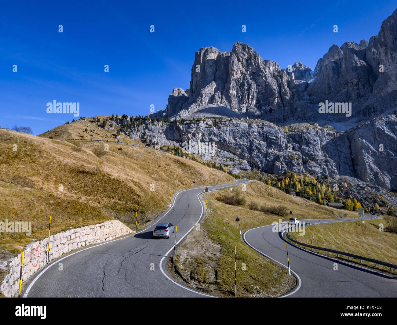 Grödner Joch, Dolomiten, Südtirol, Italien Stockfotografie - Alamy