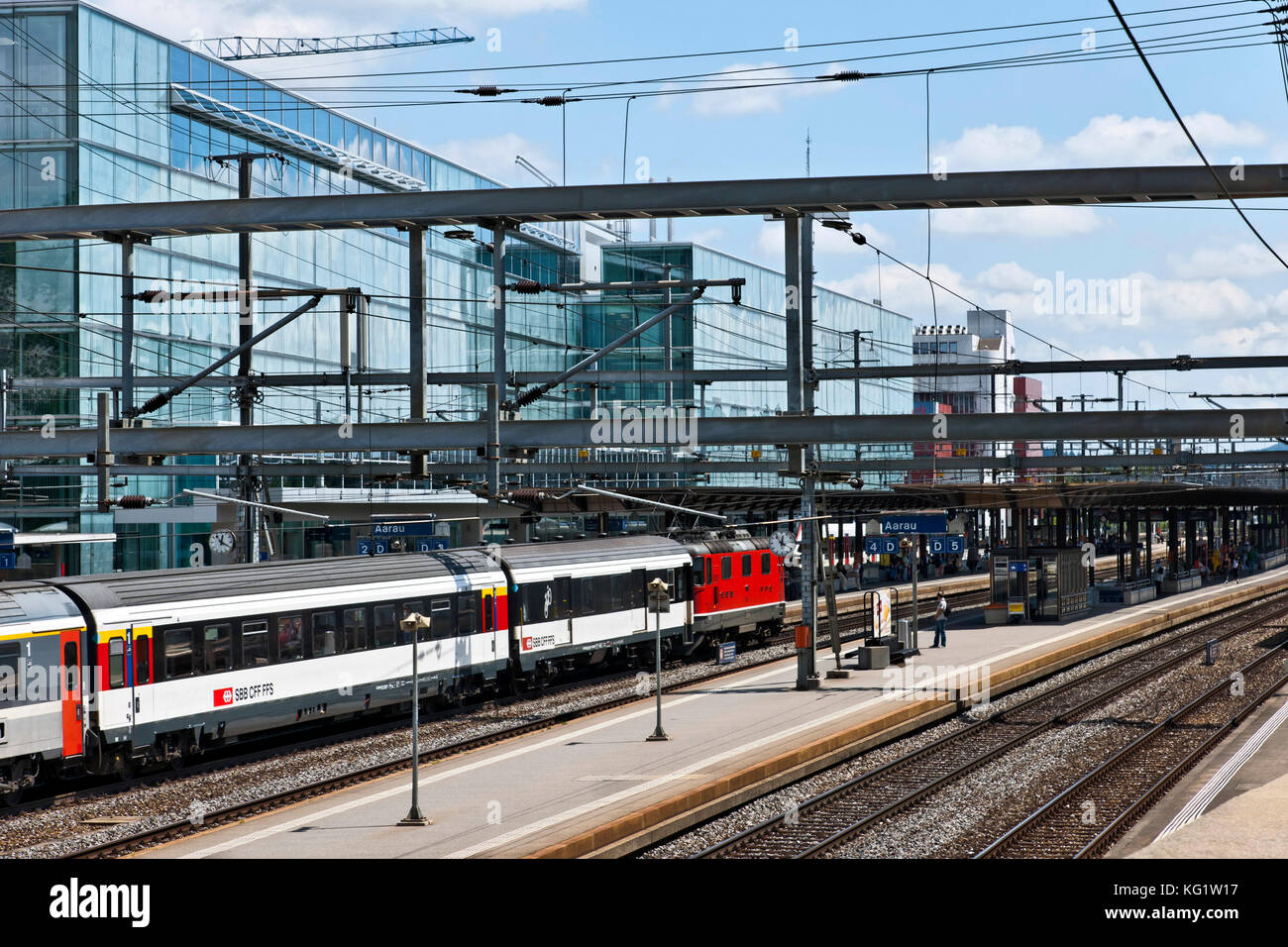 Aarau, Aargau, Schweiz: Bahnhof Aarau Stockfotografie - Alamy