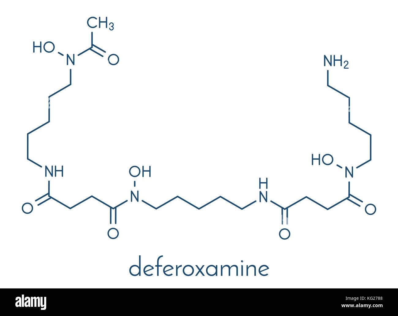Deferoxamin Droge Molekül verwendet. Bügeleisen Vergiftung zu behandeln ...