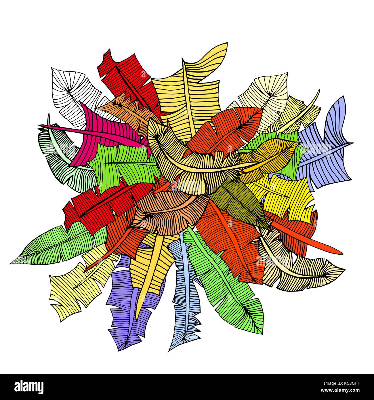 Feder eingestellt. Vector Illustration. isoliert auf weißem Stock ...