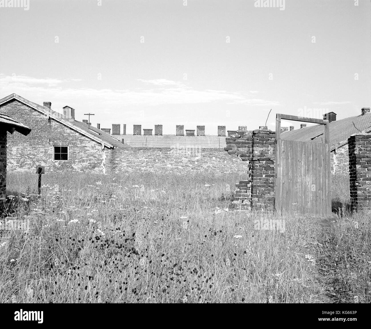 Auschwitz konzentrationslager gaskammer Schwarzweiß-Stockfotos und ...