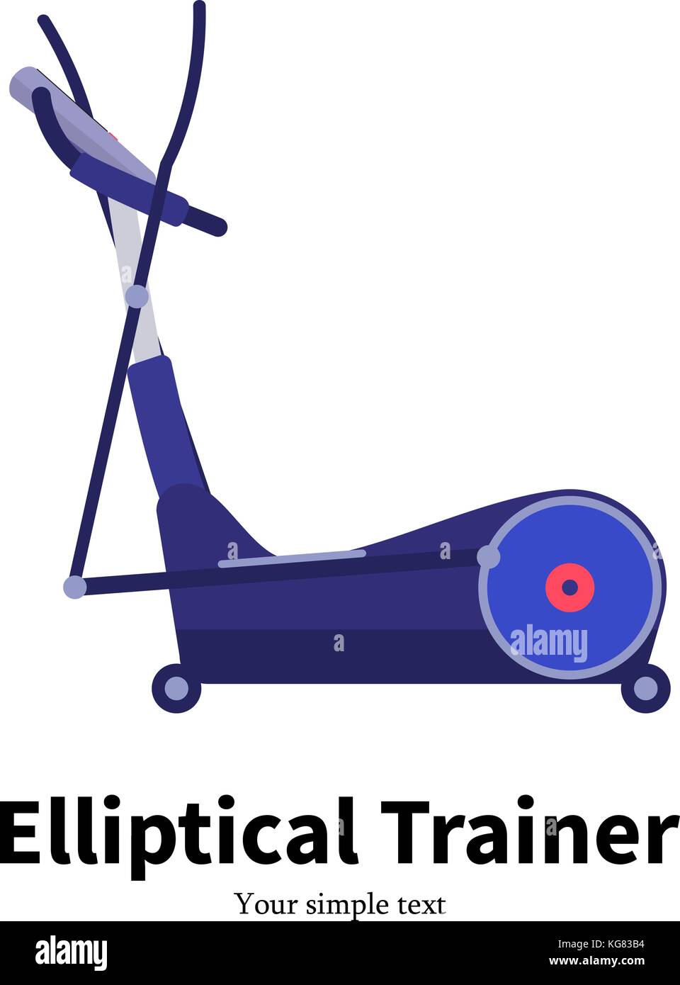 Vector Illustration cartoon Elliptical Trainer Stock-Vektorgrafik - Alamy