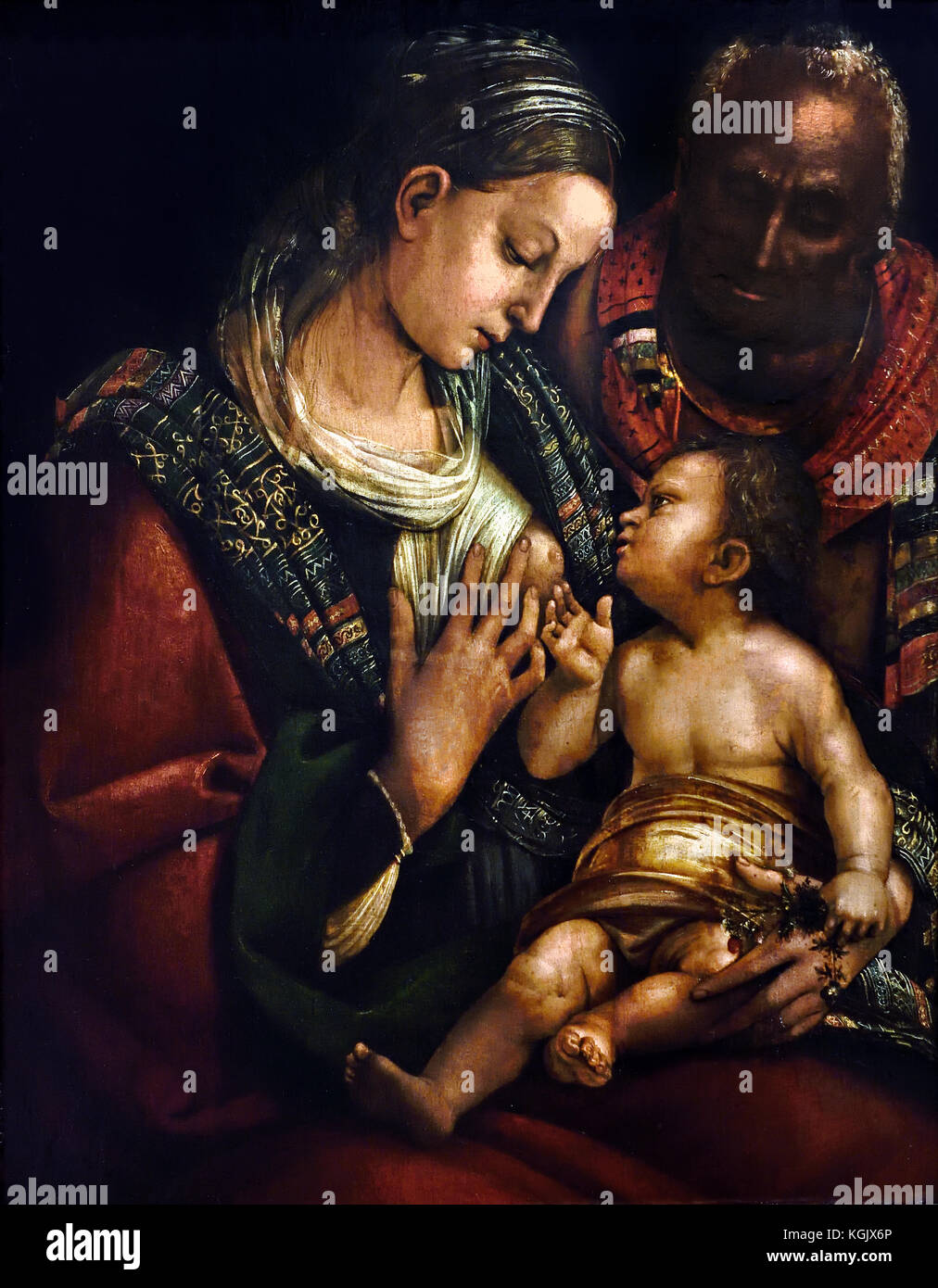 Die Heilige Familie 1495 Luca Signorelli, 1440/50 - 1523, Italienische ...