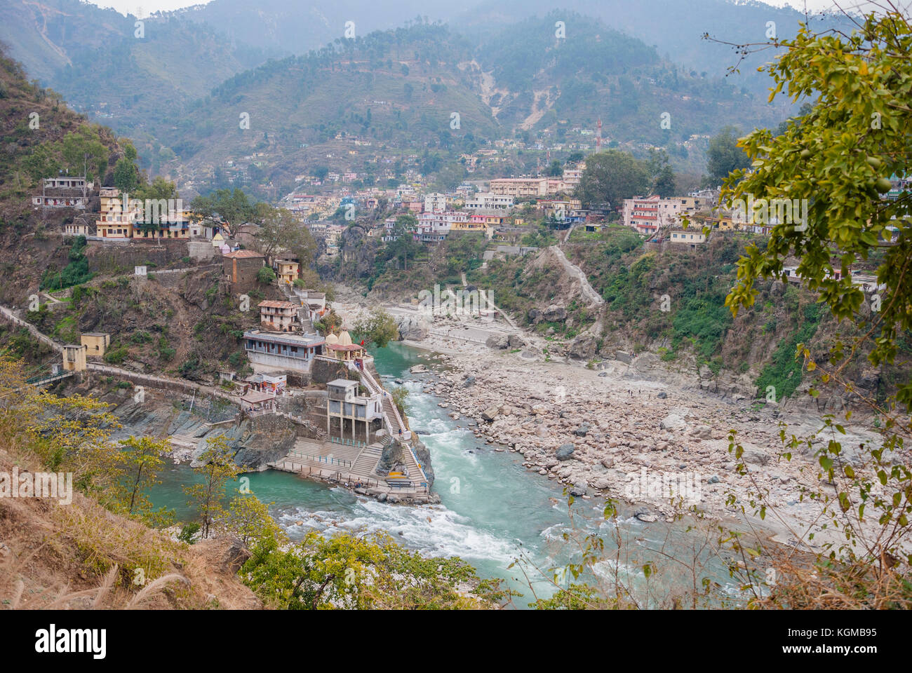 Rudraprayag, Stadt Uttarakhand. Rudraprayag ist einer der Panch Prayag ...