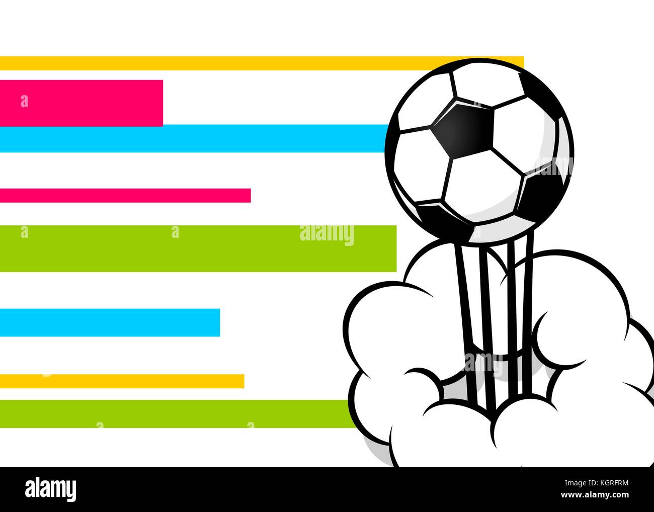 Pop Art Fußball-ball Poster Stock-Vektorgrafik - Alamy
