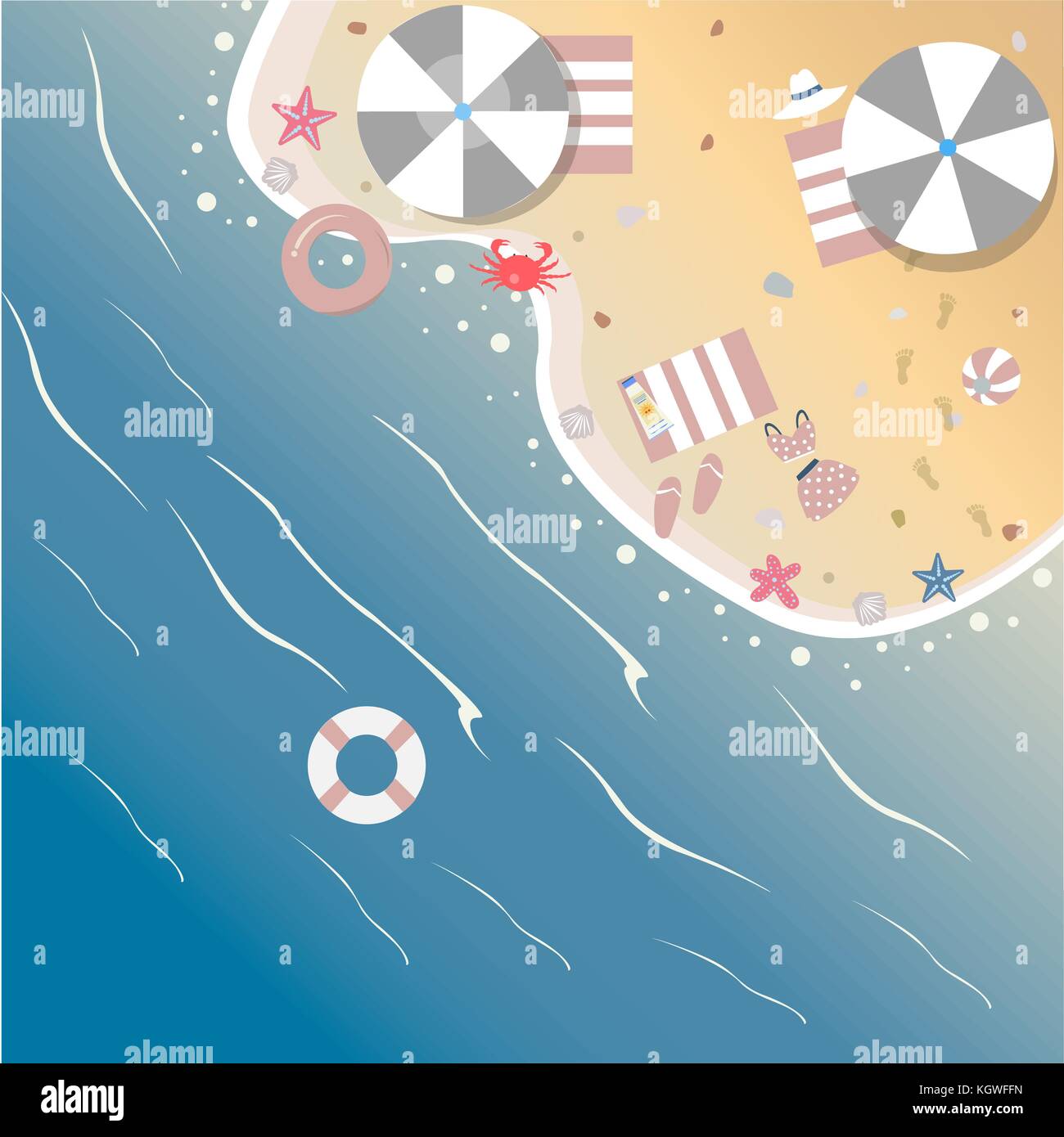 Isolierte Beach Paradise mit kristallklarem Wasser und heißen Sand im ...