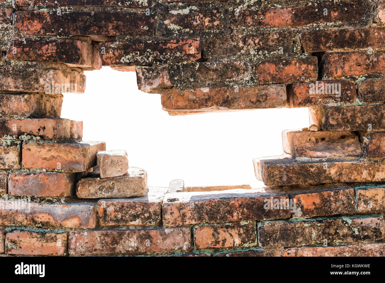 Brick wall hole -Fotos und -Bildmaterial in hoher Auflösung – Alamy