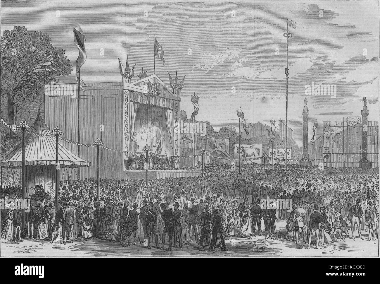 Der Napoleon 100. Jahrestag feiert in Paris. Die Barriere Du Trône ...