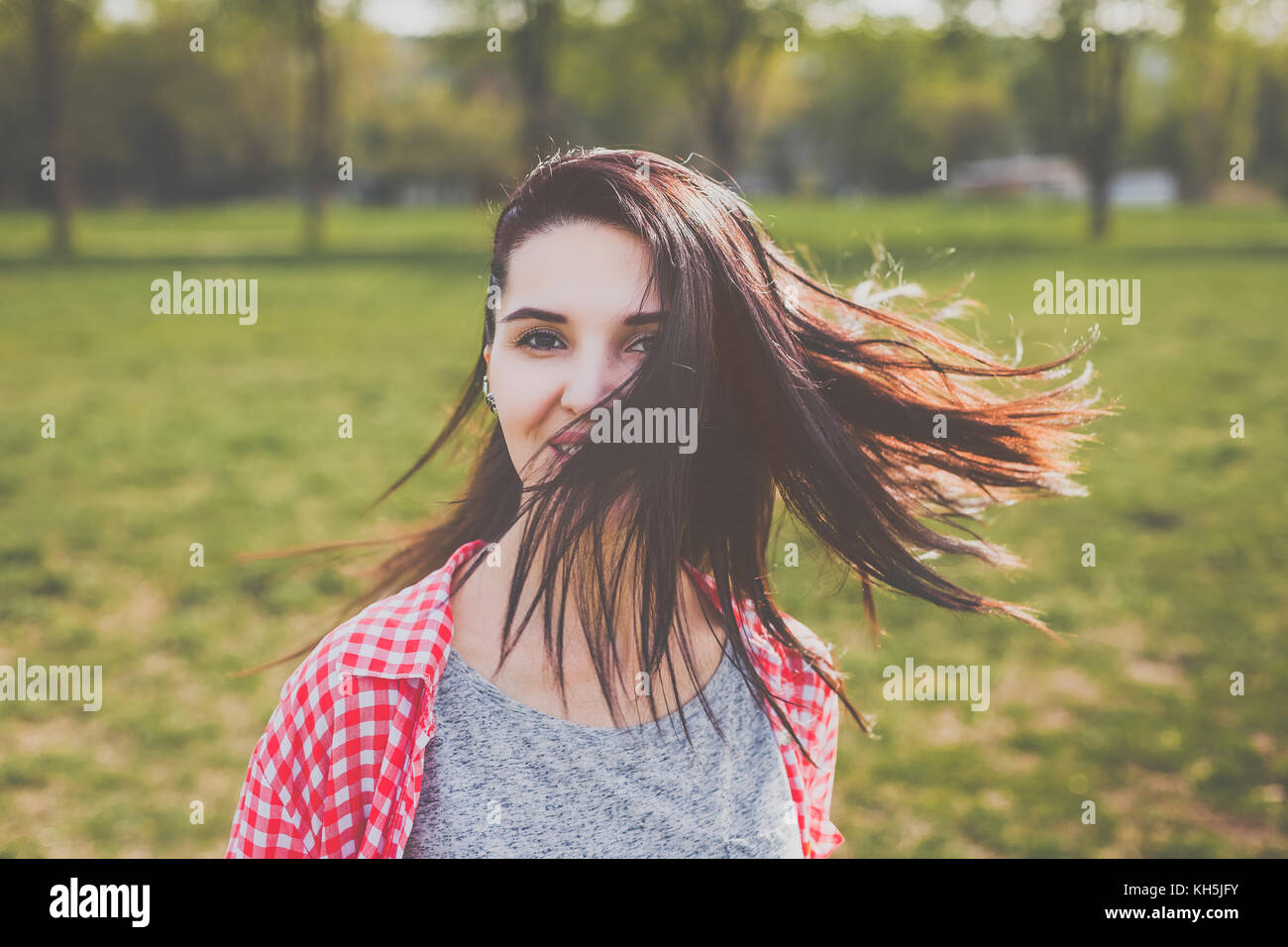 Beautiful Cute Teenager Girl Pigtails Stockfotos und -bilder Kaufen - Alamy