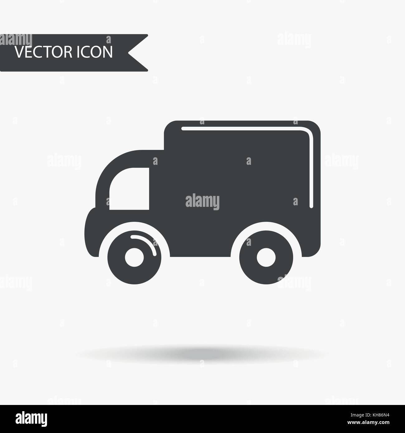Vector Illustration der ein Symbol in Form eines Lkw für eine Anwendung ...