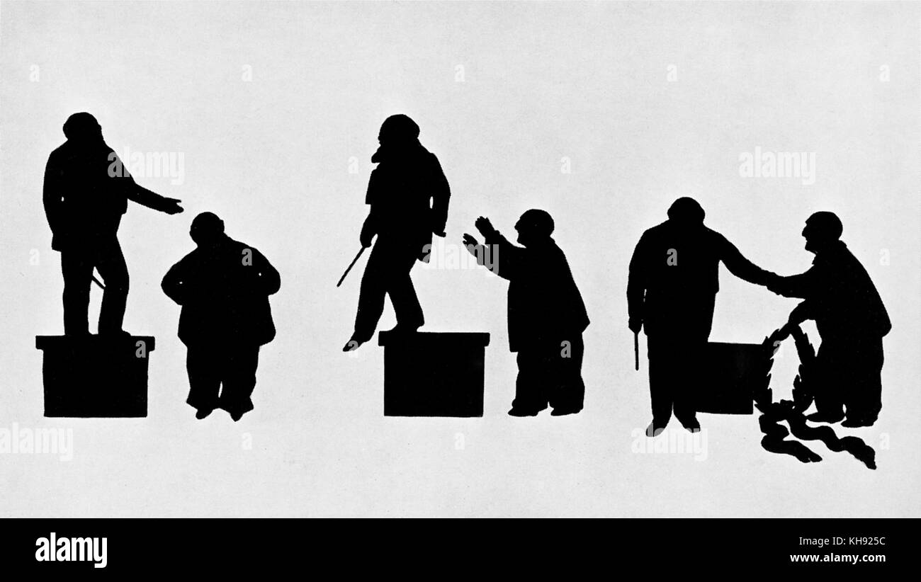 Hans Richter und Anton Bruckner - Silhouette von Otto Böhler. HR ...