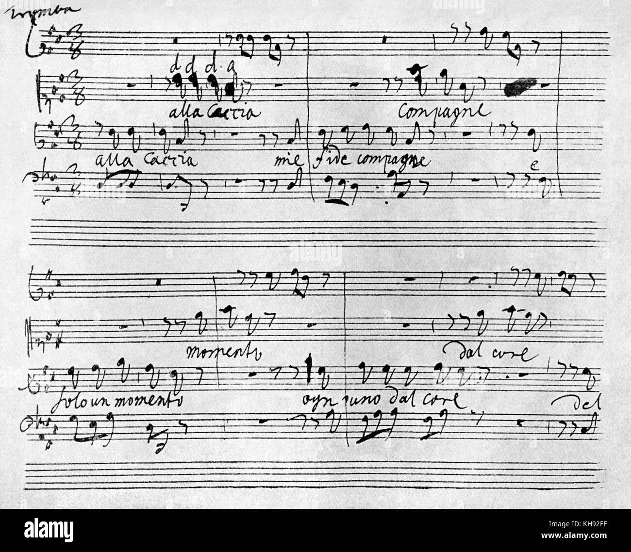 Manuscript hand classical music handel -Fotos und -Bildmaterial in ...