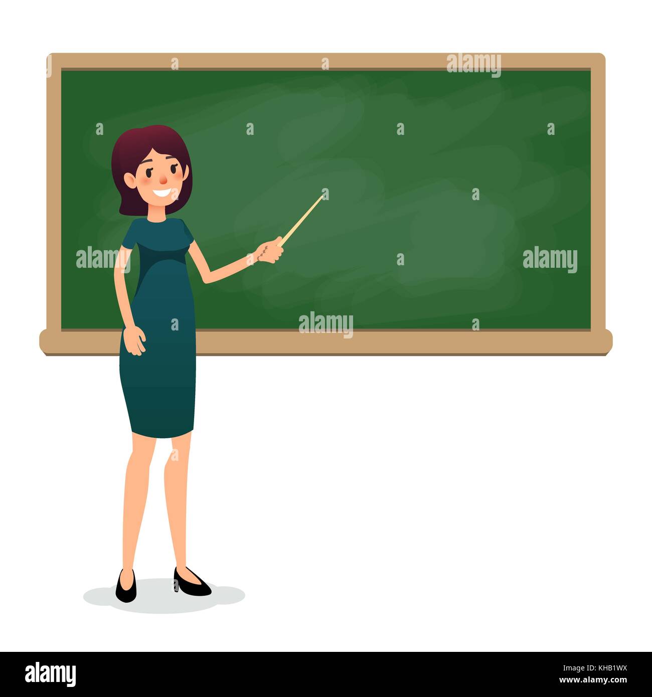 Illustration cartoon teacher in classroom -Fotos und -Bildmaterial in ...