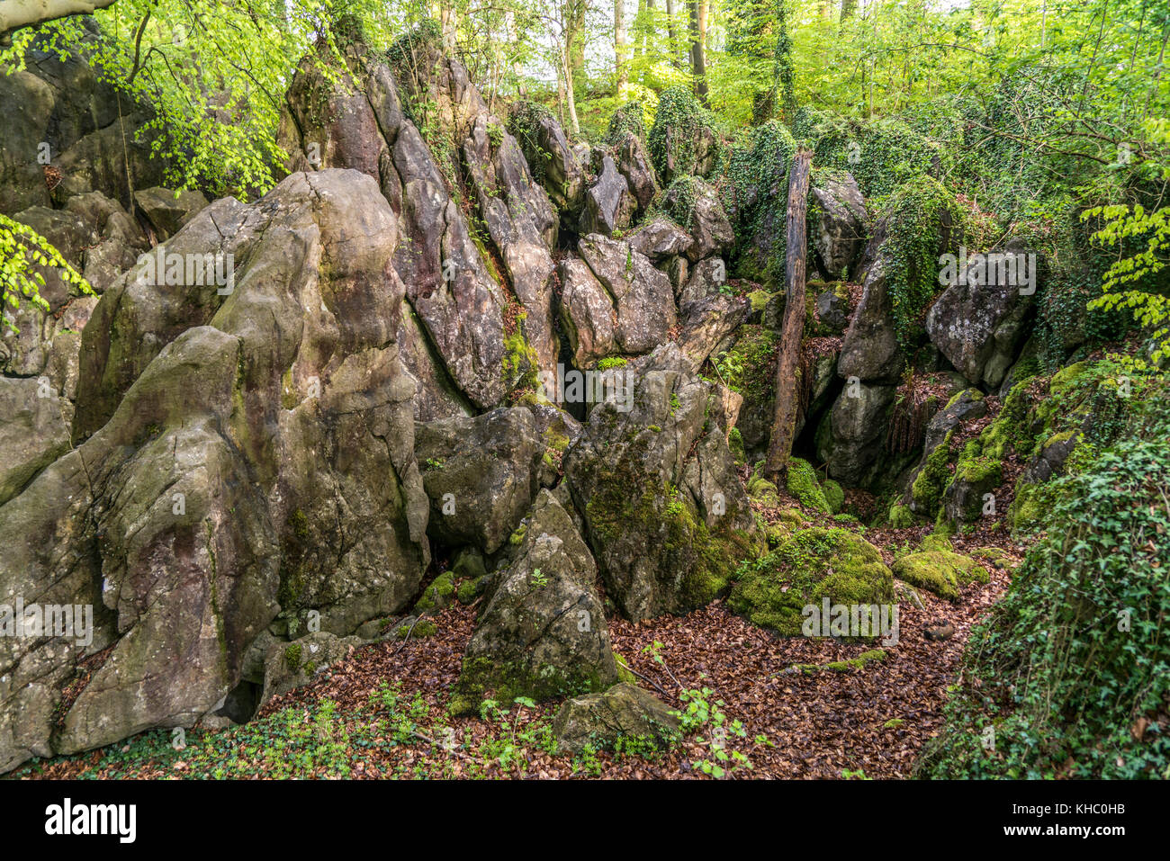 Das felsenmeer in Hemer im Sauerland, Nordrhein-Westfalen, Deutschland ...