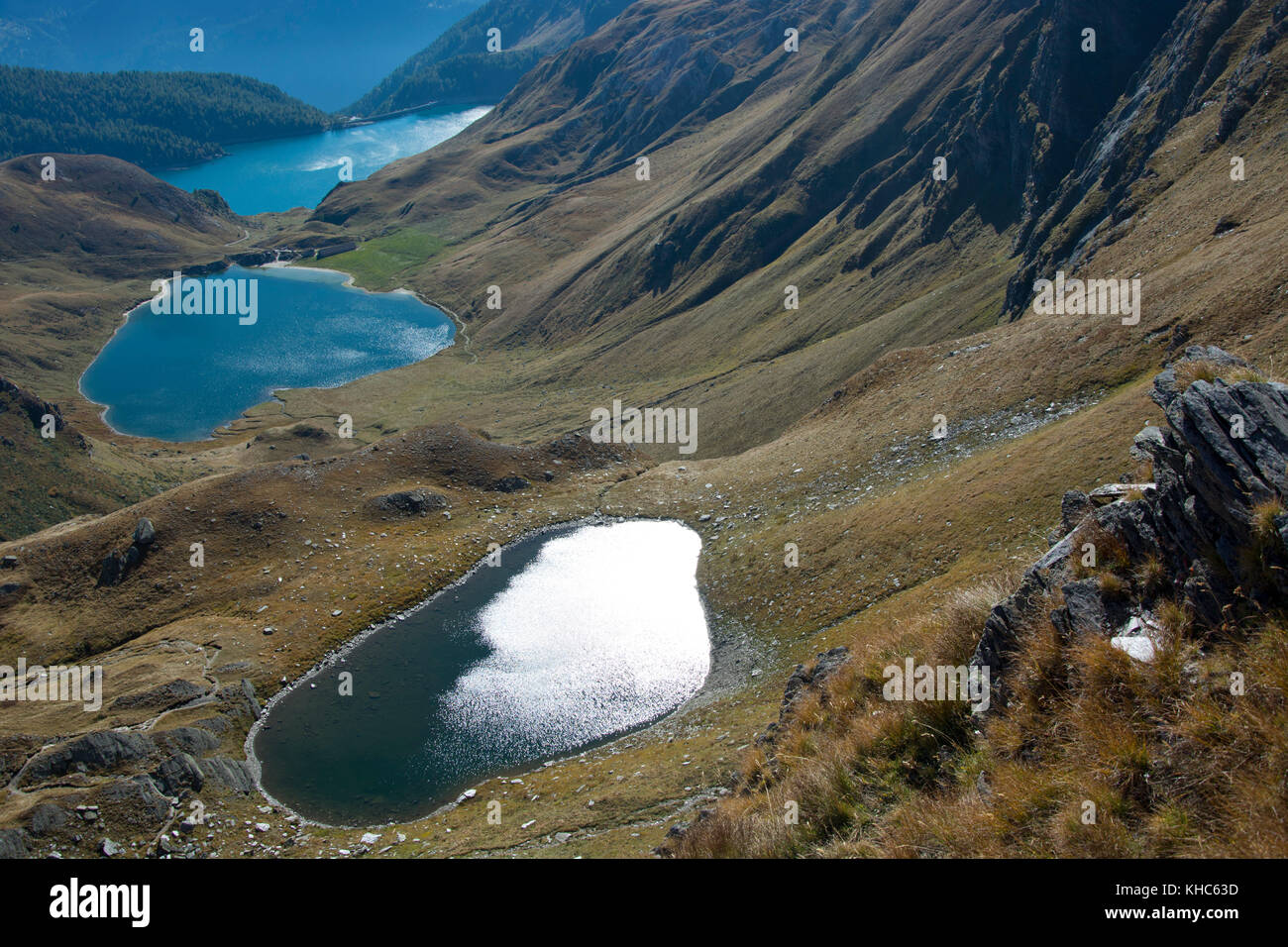 Val Piora Seen *** local Caption *** Schweiz, Tessin, Tal, Val Piora ...