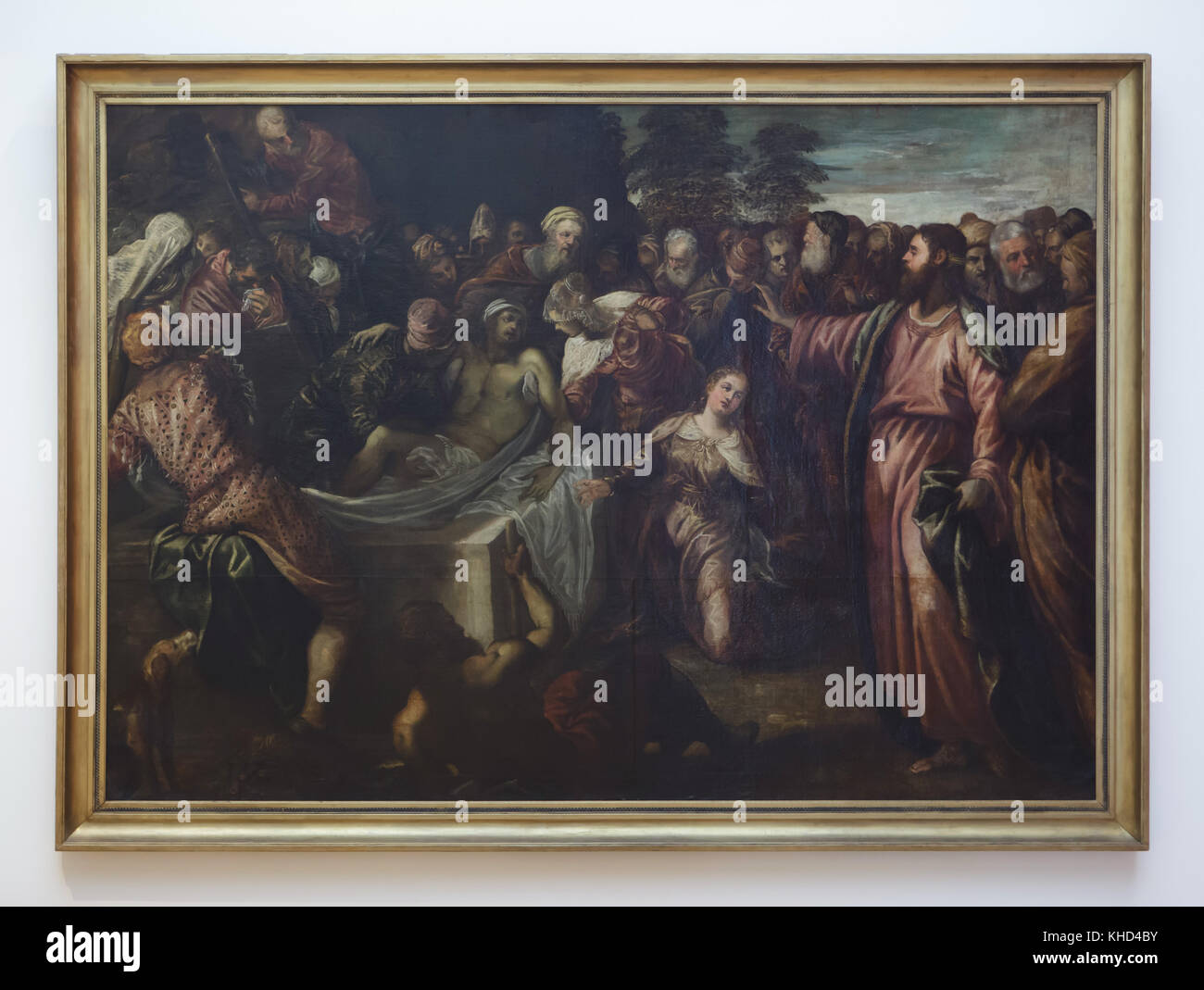 Gemälde "Auferweckung des Lazarus" (Ca. 1565), die von venezianischen ...
