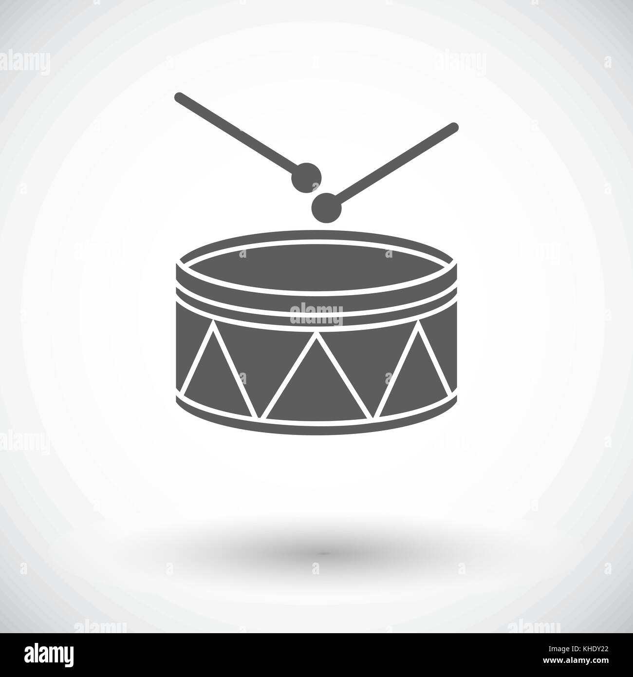 Trommel-Symbol. Flache Vektor zugehörige Symbol für Web und mobile ...