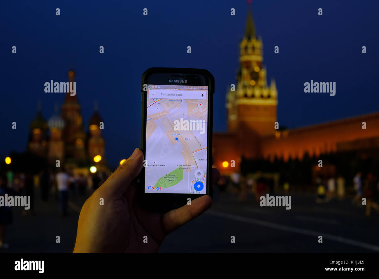 Google map smartphone -Fotos und -Bildmaterial in hoher Auflösung – Alamy