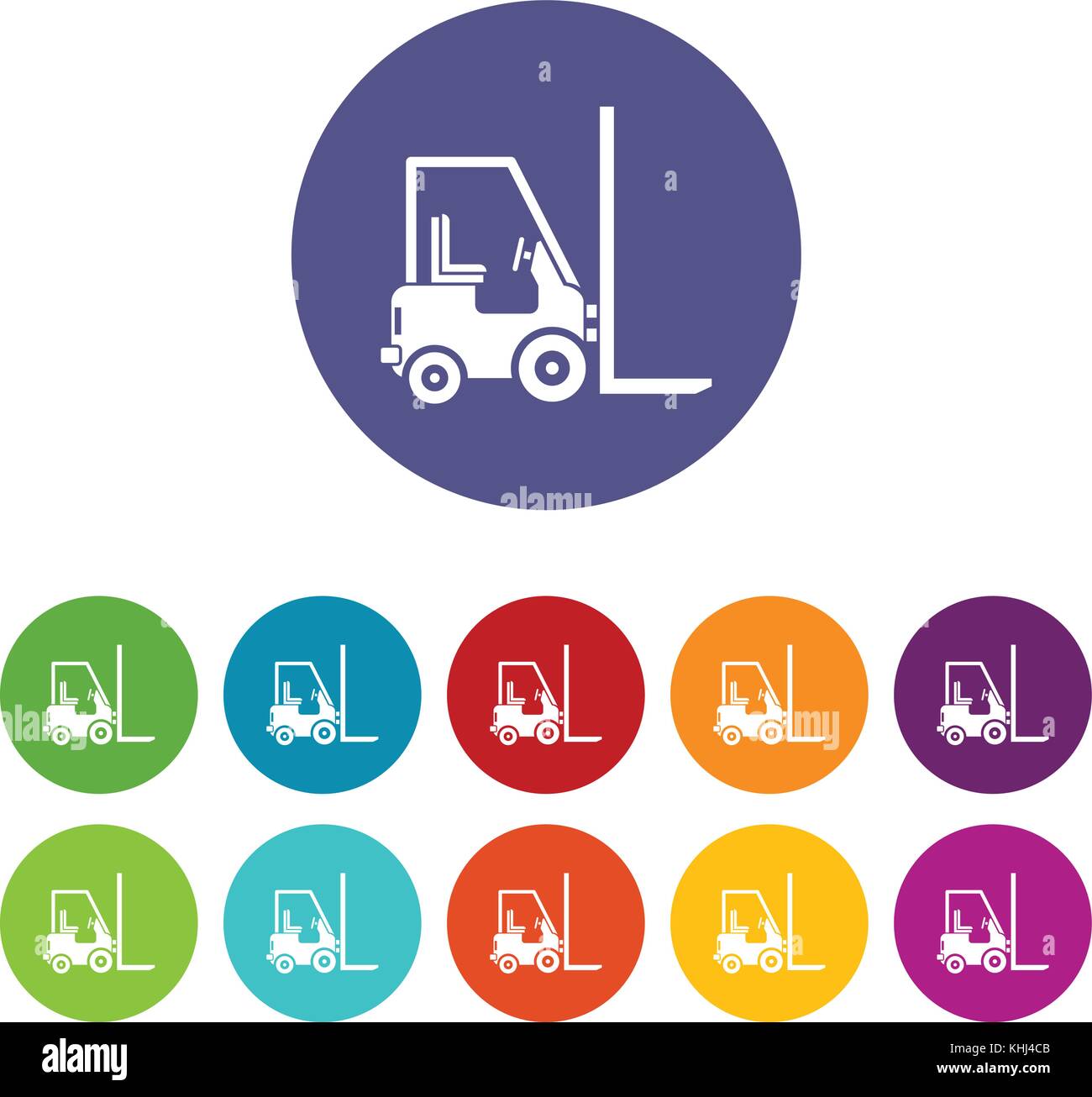 Stacker loader Symbole gesetzt Stock-Vektorgrafik - Alamy
