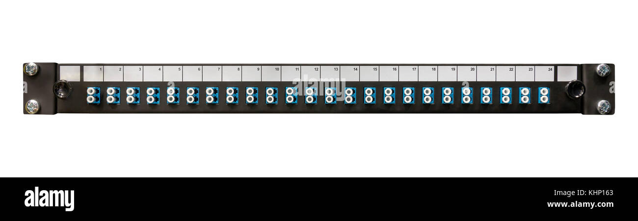 Lwl-Vernetzung Patch Panel mit 24 LC-Ports von vorne betrachtet für den ...