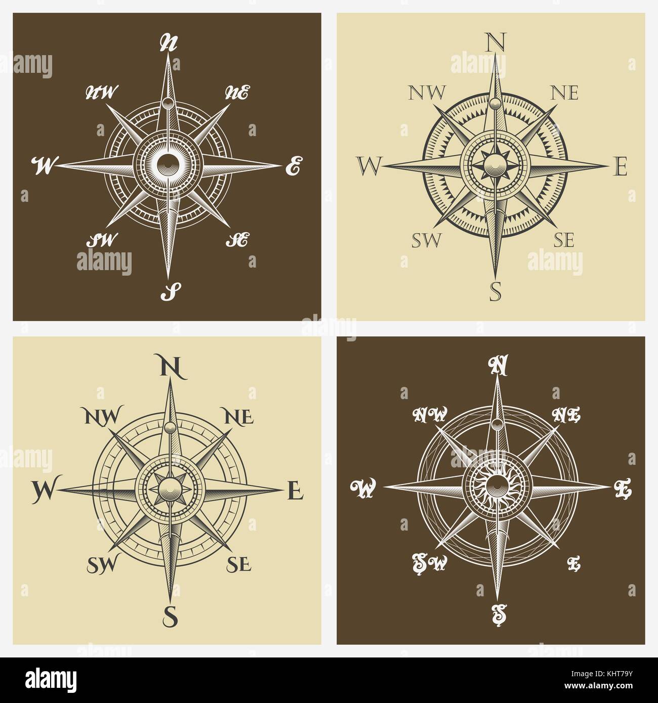 Kompassrose emblem -Fotos und -Bildmaterial in hoher Auflösung – Alamy