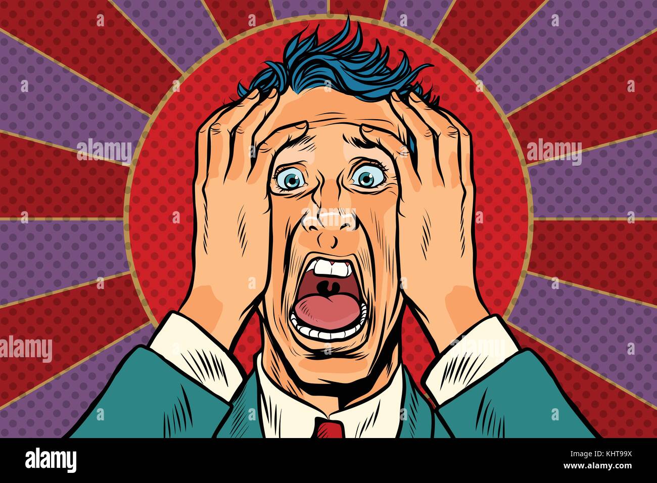 Cartoon startled man Stock-Vektorgrafiken kaufen - Alamy