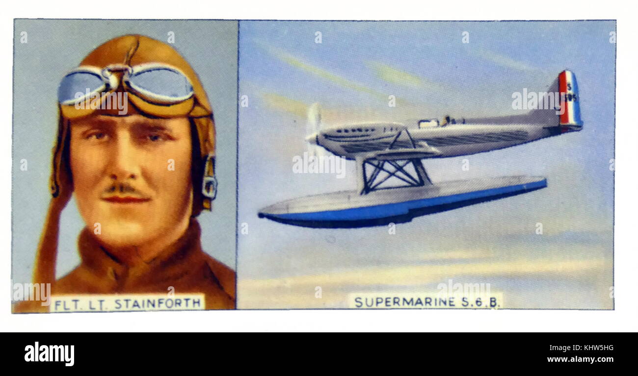 Abbildung: Darstellung von George Stainforth und seine Fläche U-Boot S ...