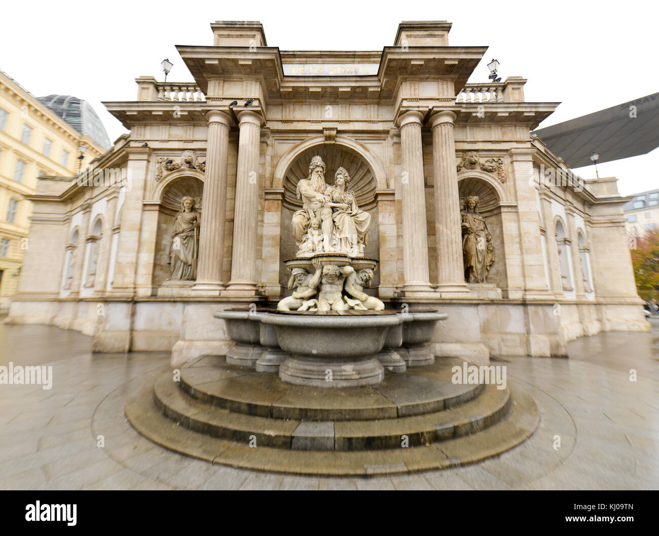 Das albrecht Brunnen Danubius und Vindobona in Wien, Österreich. Der ...