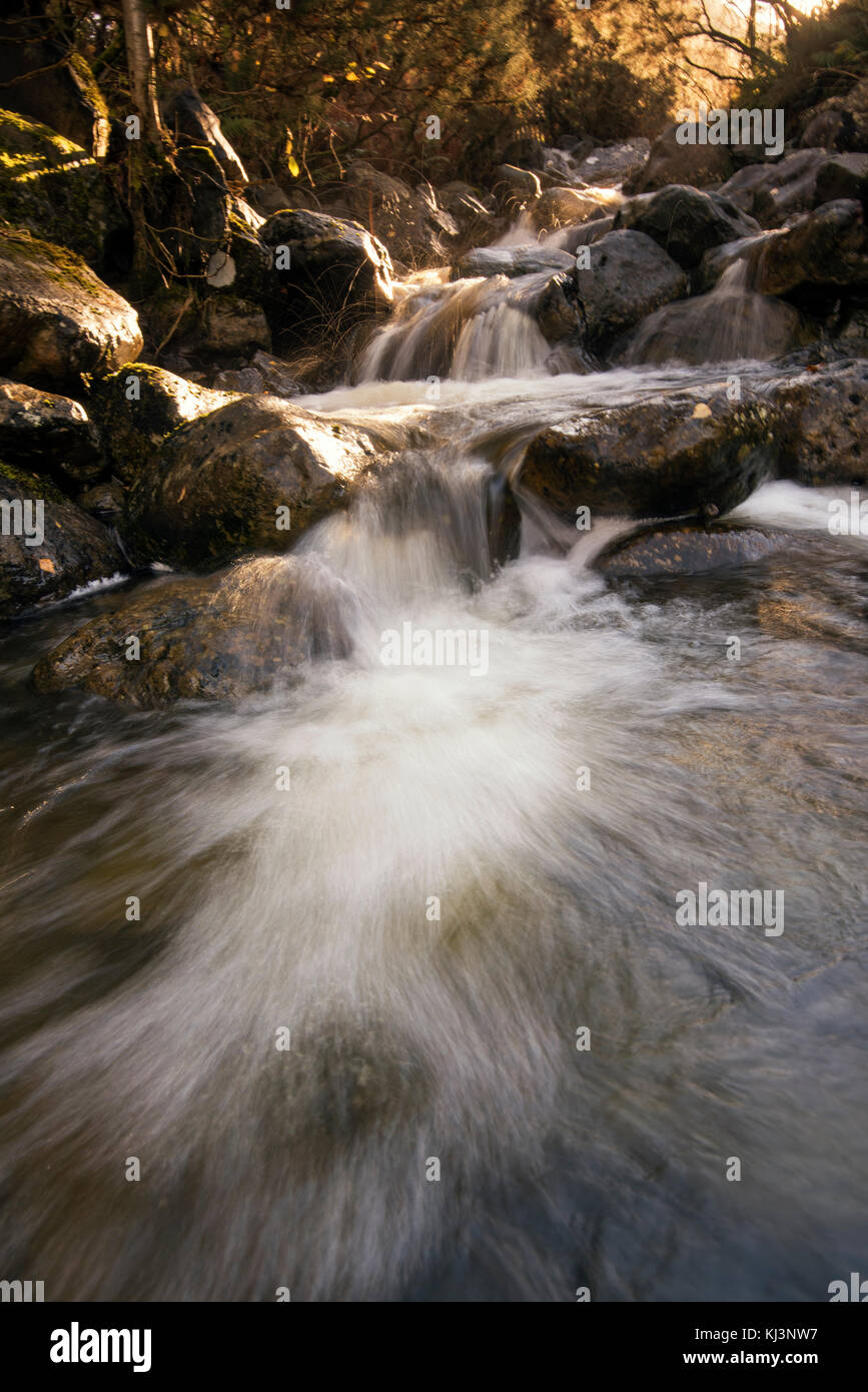 Barrow Beck auf Ashness Brücke im Lake District, Cumbria England ...