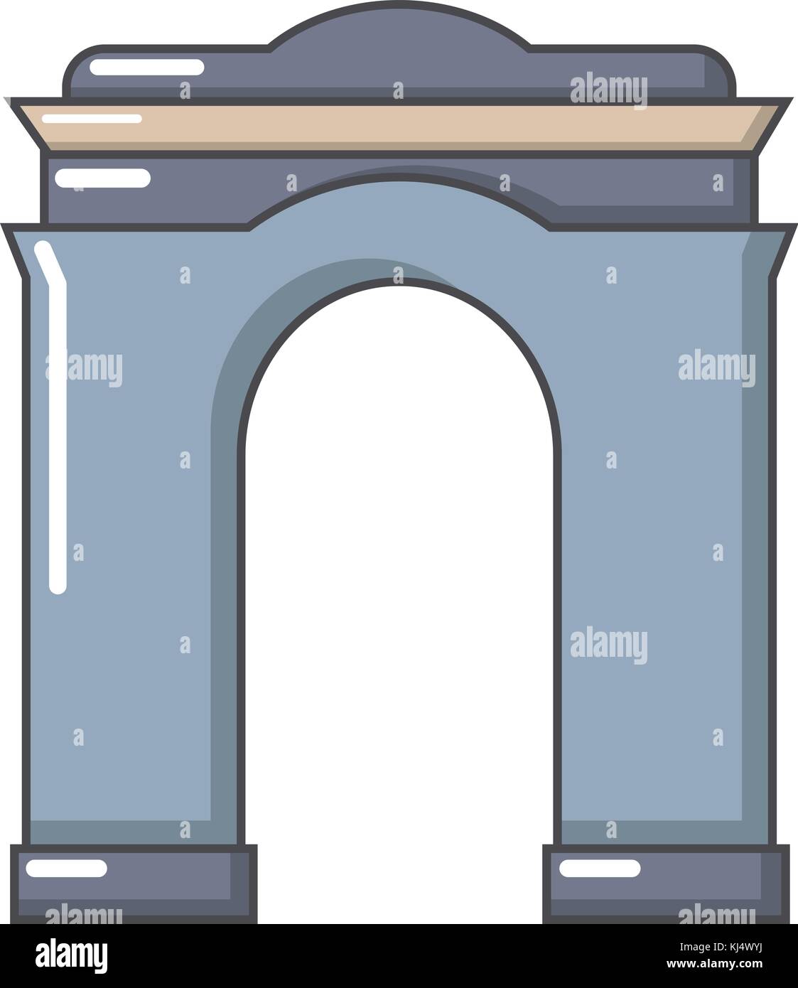 Torbogen großes Symbol, Cartoon Stil Stock-Vektorgrafik - Alamy